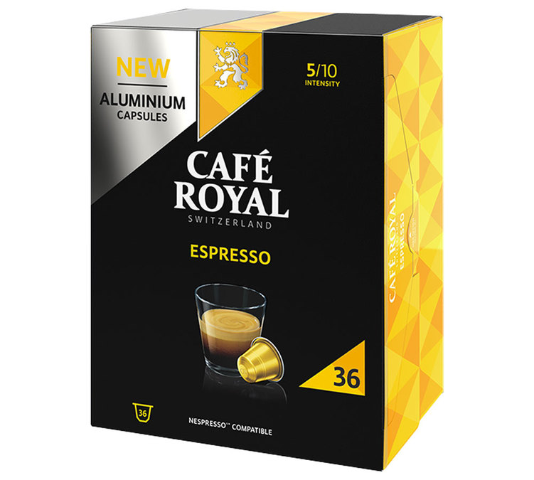 Café Royal 'Espresso' aluminium Nespresso® compatible pods x 36