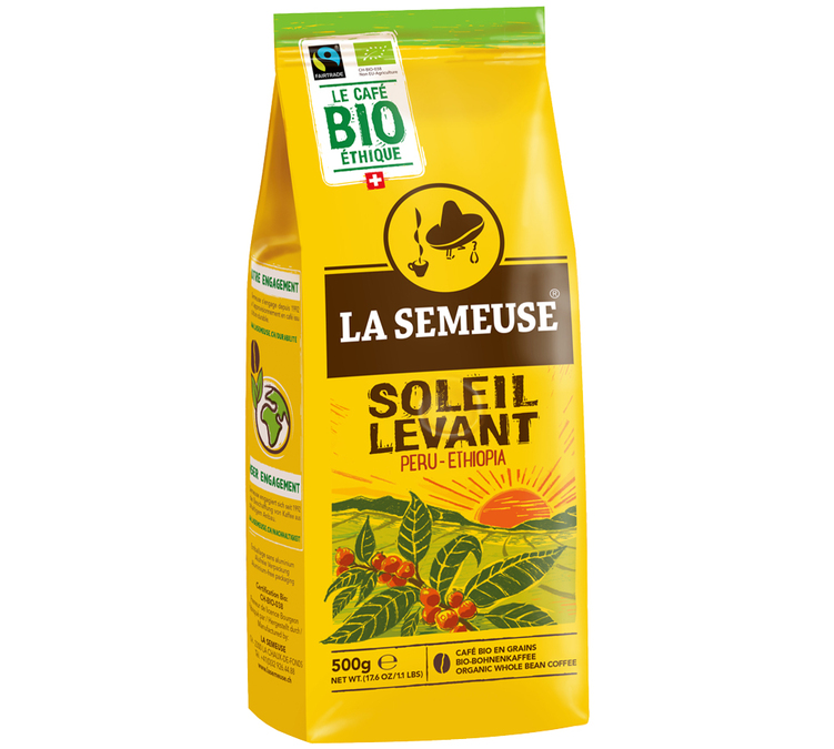 500g Organic Coffee Beans Soleil Levant Faitrade - La Semeuse