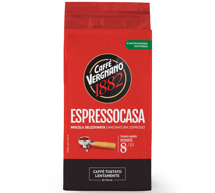 Caffè Vergnano Ground Coffee Espresso Casa - 4 x 250g