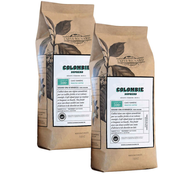 Café Richard coffee beans Colombia Supremo - 1kg