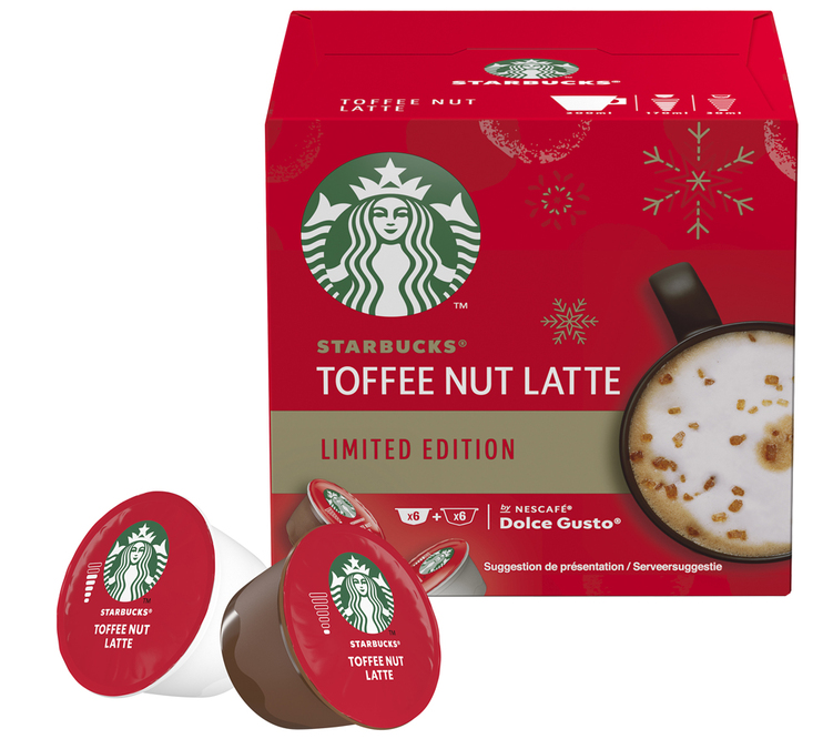 12 Nescafé* Dolce Gusto* Compatible Pods Toffee Nut Latte – STARBUCKS