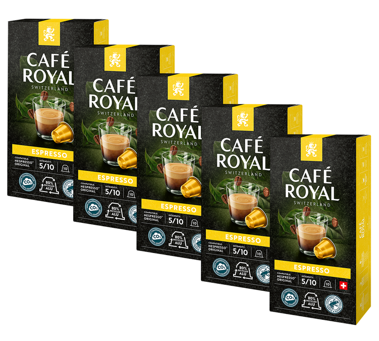 Café Royal 'Espresso' aluminium Nepresso® compatible pods x50