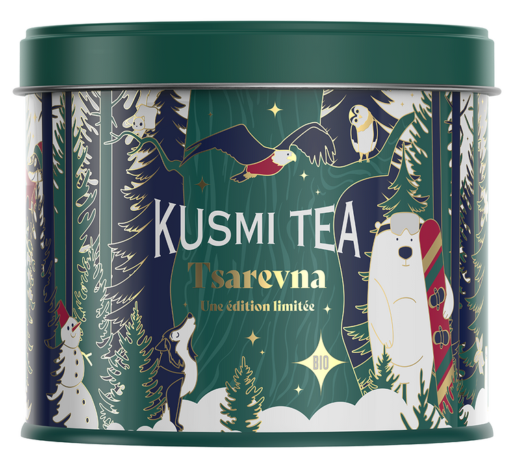 Kusmi Tea Organic Tsarevna Black Tea - 120g Loose Tea Tin