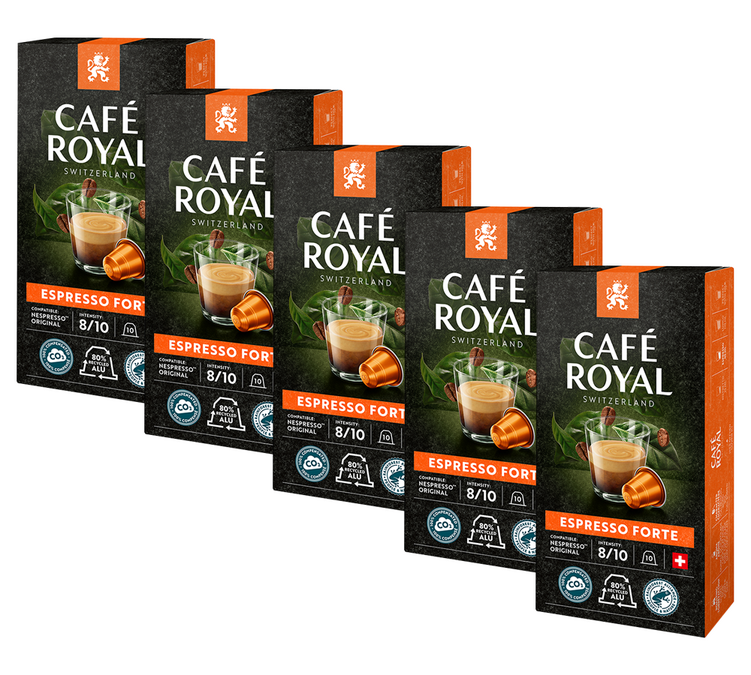 Café Royal 'Espresso Forte' aluminium Nespresso® compatible pods x50