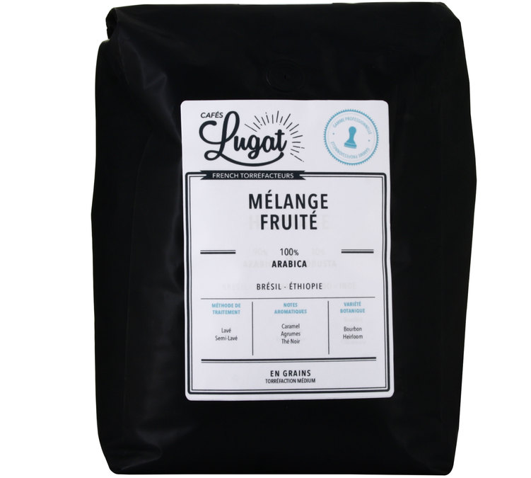 2kg coffee beans Mélange Fruité (Fruity blend) - Cafés Lugat