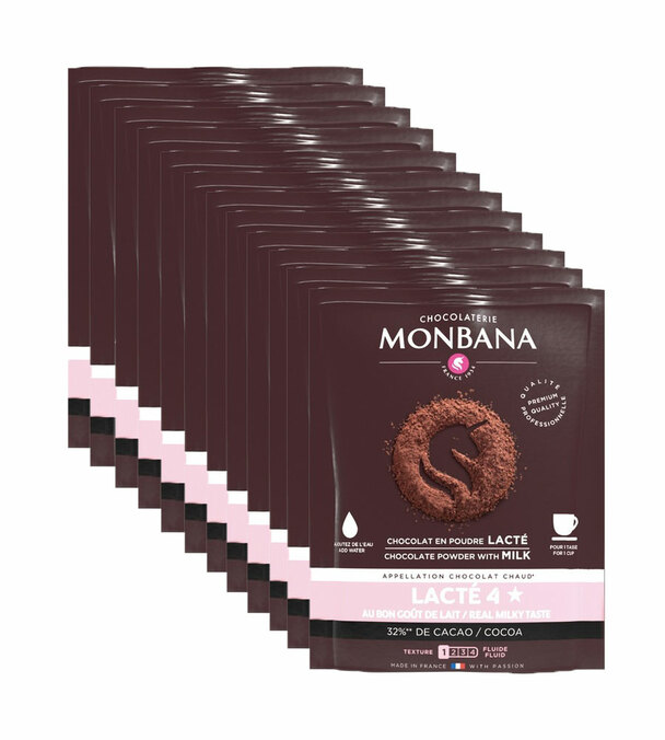 Hot Chocolate Powder 4 Star 100 Sachets - Monbana