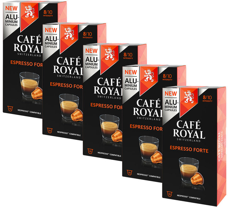 Café Royal 'Espresso Forte' aluminium Nespresso® compatible pods x50