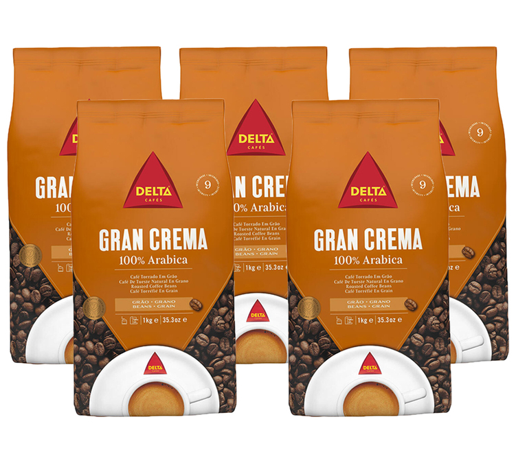 Delta Cafés Gran Crema Coffee Beans 5kg for Professionals