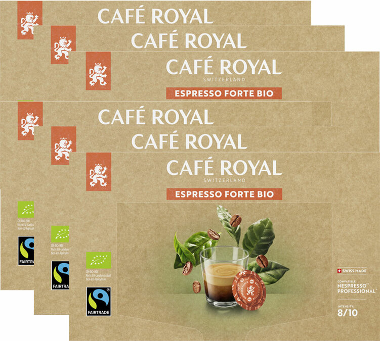 Nespresso® Pro Espresso Forte Bio 6 x 50 compatible pods - Café Royal