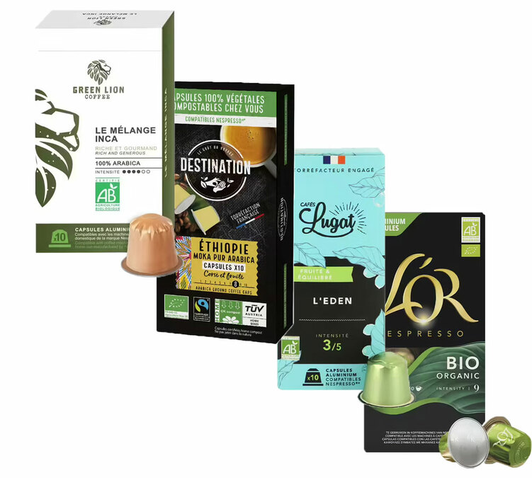 Organic Pack: 40 Nespresso® compatible capsules