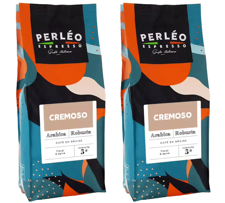 Italian-Style Coffee Beans Perleo Espresso Cremoso - 2 x 1kg