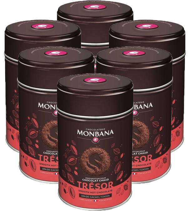 Hot Chocolate Powder Trésor de Chocolat 6x250g - Monbana
