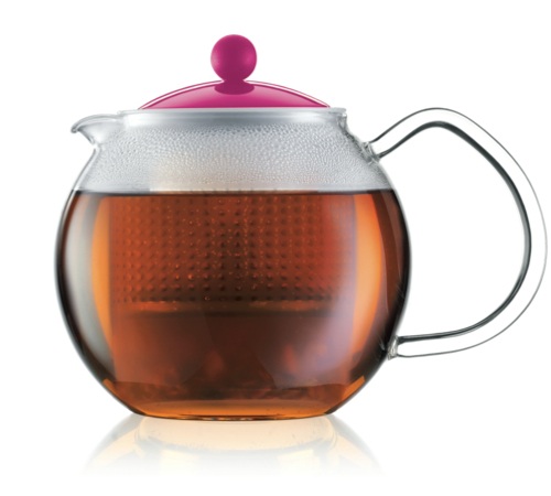 Théière à piston 1L avec anse en verre Memphis Rose - Bodum