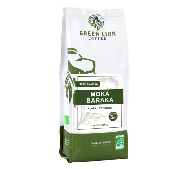 Café en grain Green Lion Coffee Moka Baraka bio - 250g
