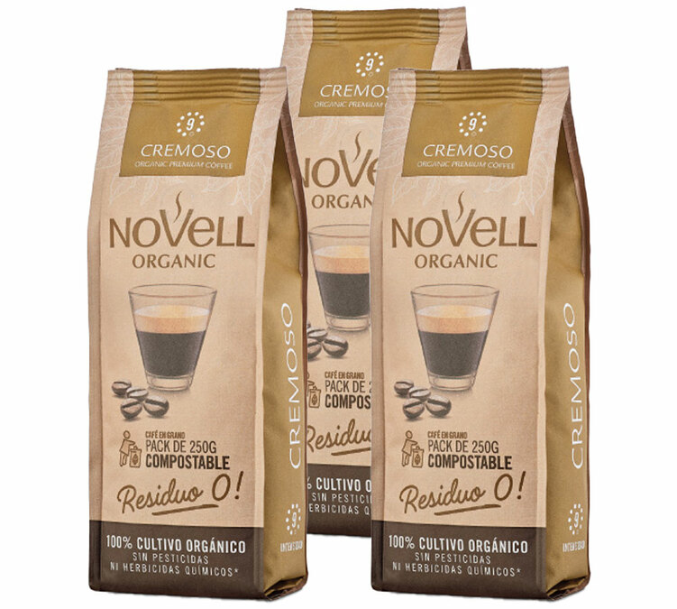 Café en grain Novell Cremoso Bio - 3x250g