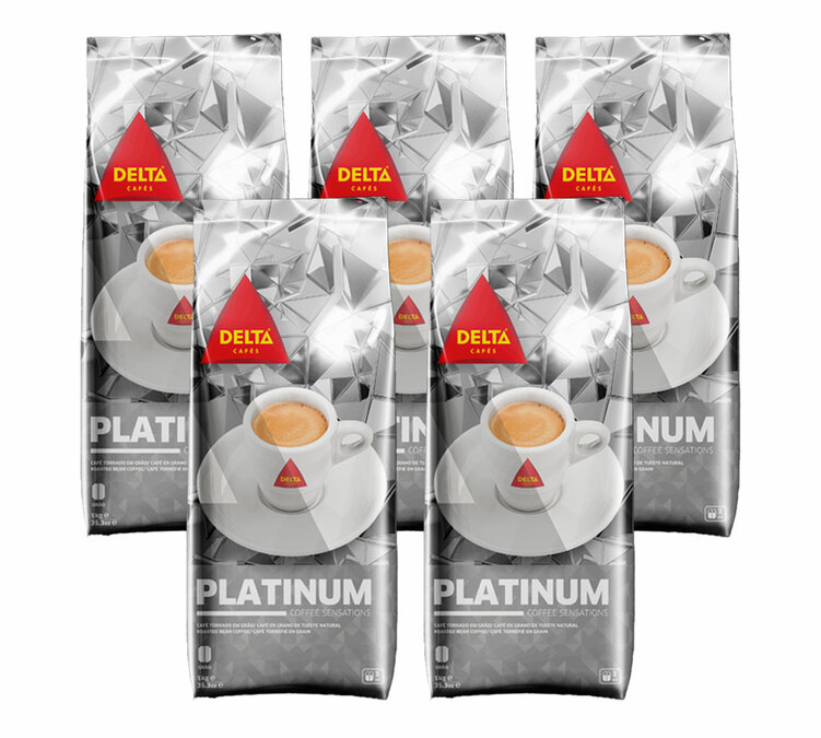 DELTA CAFES - 5kg Café en grain pour professionnels Platinum