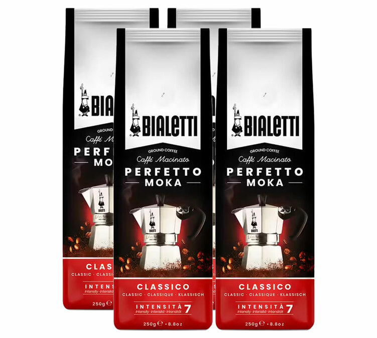 Café moulu Perfetto Moka Classico BIALETTI 4x250g