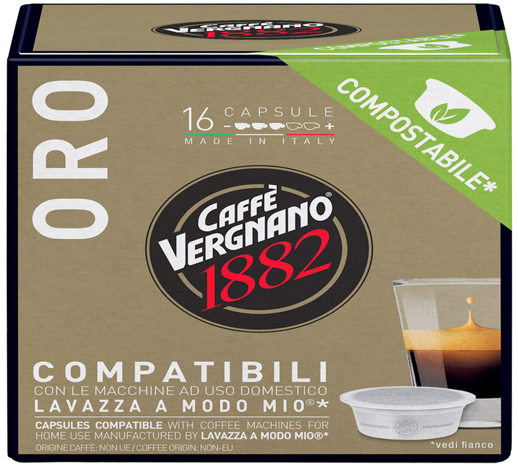 Caffè Vergnano - Capsules compatibles A Modo Mio Oro - x80