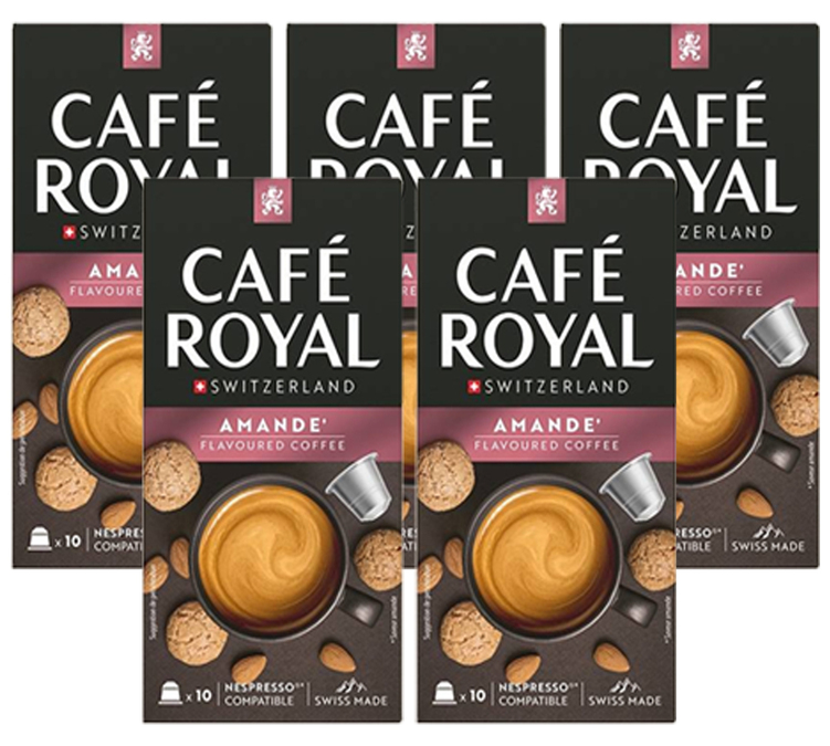 Capsules compatibles Nespresso* Original Café Royal Amande x50