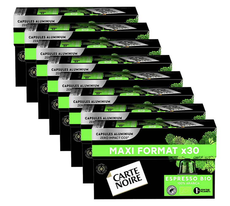 Pack 240 capsules Nespresso Espresso Bio Carte Noire