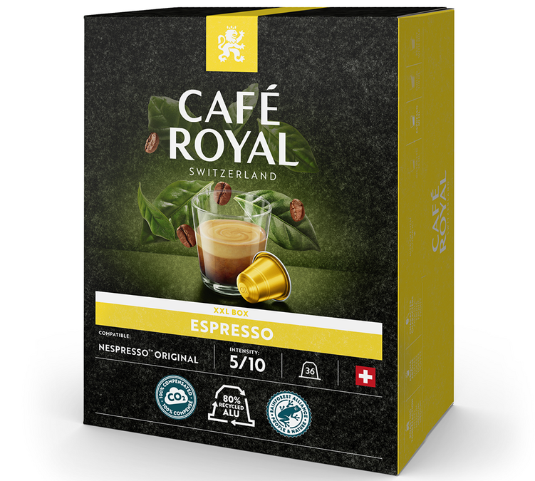 Capsules Espresso compatibles Nespresso® aluminium - Café Royal