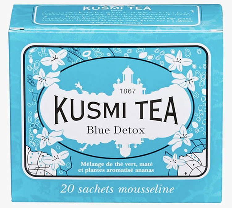 Thé vert et Maté - Blue Detox - 20 sachets mousselines - Kusmi Tea