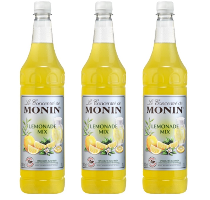 MONIN Lot de 3 Concentrés Limonade Mix 3x1 L saveur agrumes