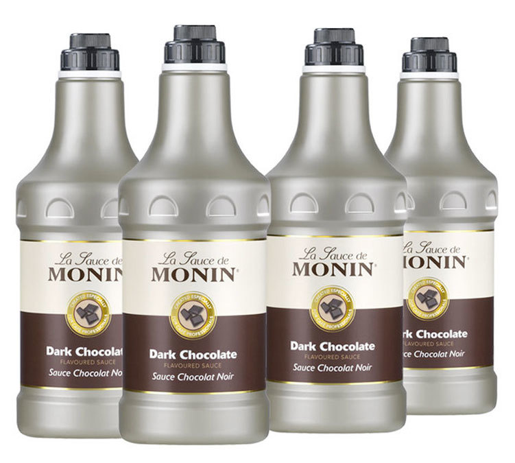 Topping Sauce Chocolat Noir Monin - Grand Format 4 x 1.89 L