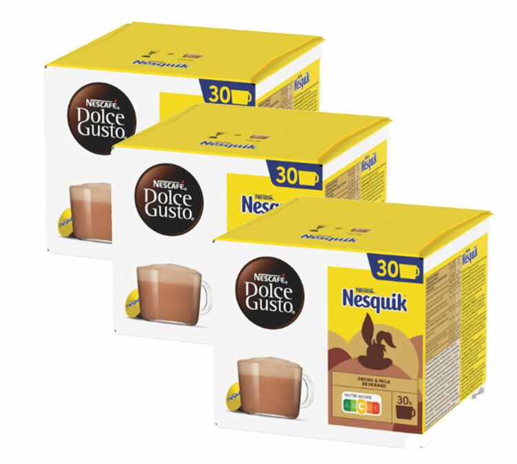 Nescafé Dolce Gusto chocolat chaud Nesquik 90 capsules Nescafé Dolce Gusto chocolat chaud Nesquik 90 capsules