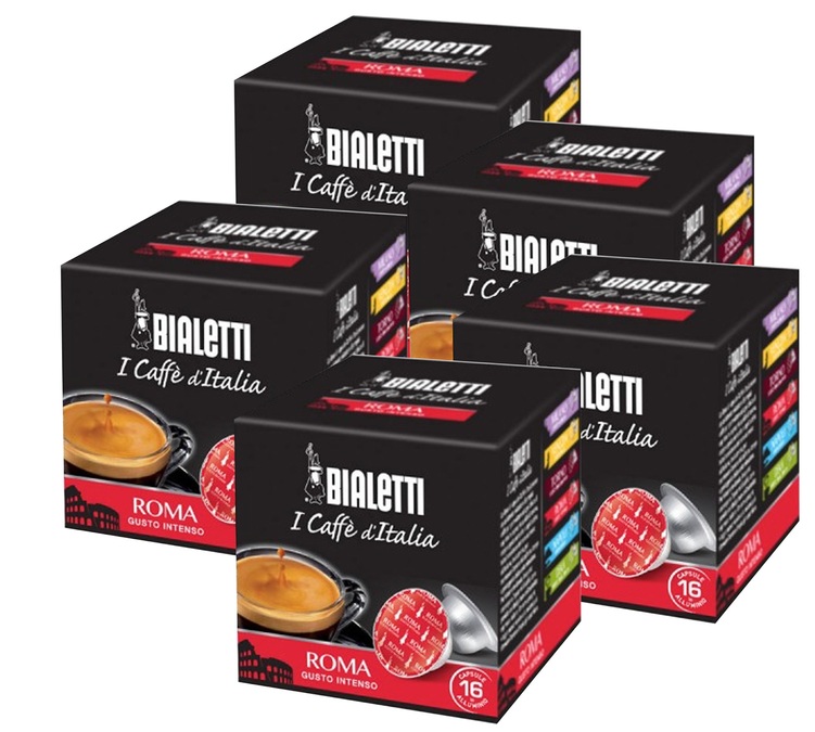 BIALETTI 80 capsules Mokespresso Roma arabica et robusta délicat et rond
