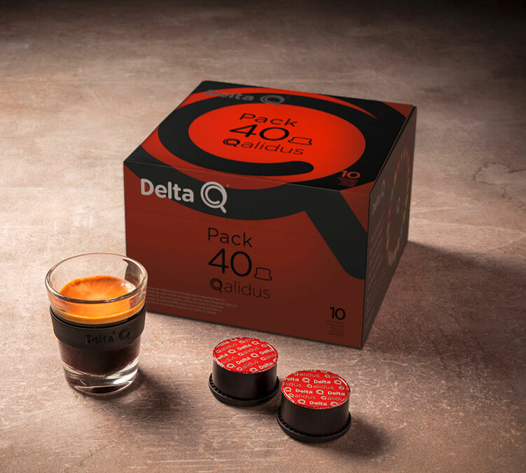 DELTA Q - Pack XL 40 capsules Qalidus N°10 notes de caramel café fort