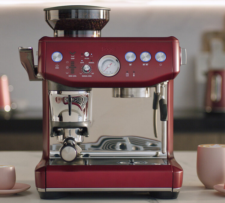 Sage machine expresso Barista Express Impress rouge velours
