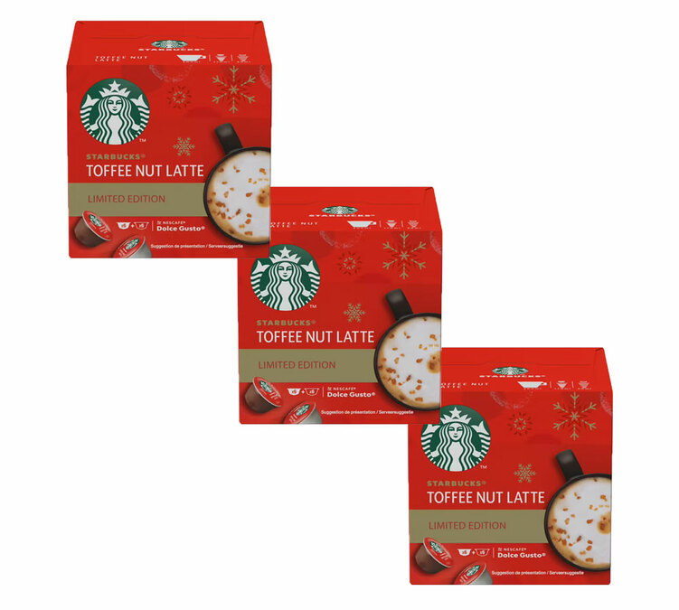 Capsule Starbucks Dolce Gusto® Toffee Nut Latte 3 boites de 12