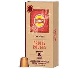 Capsules compatibles Nespresso* Original Thé noir fruits rouges Lipton x10