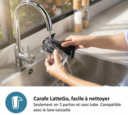 Expresso broyeur Serie 3000 Silent Brew EP3349/70 PHILIPS Garantie 3 ans - Noir