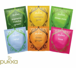 PUKKA Coffret thé en sachets BIO Bien être au travail 6 saveurs 90 sachets