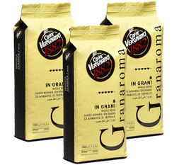 CAFFE VERGNANO - 3x1kg Café en grain pour professionnel Gran Aroma